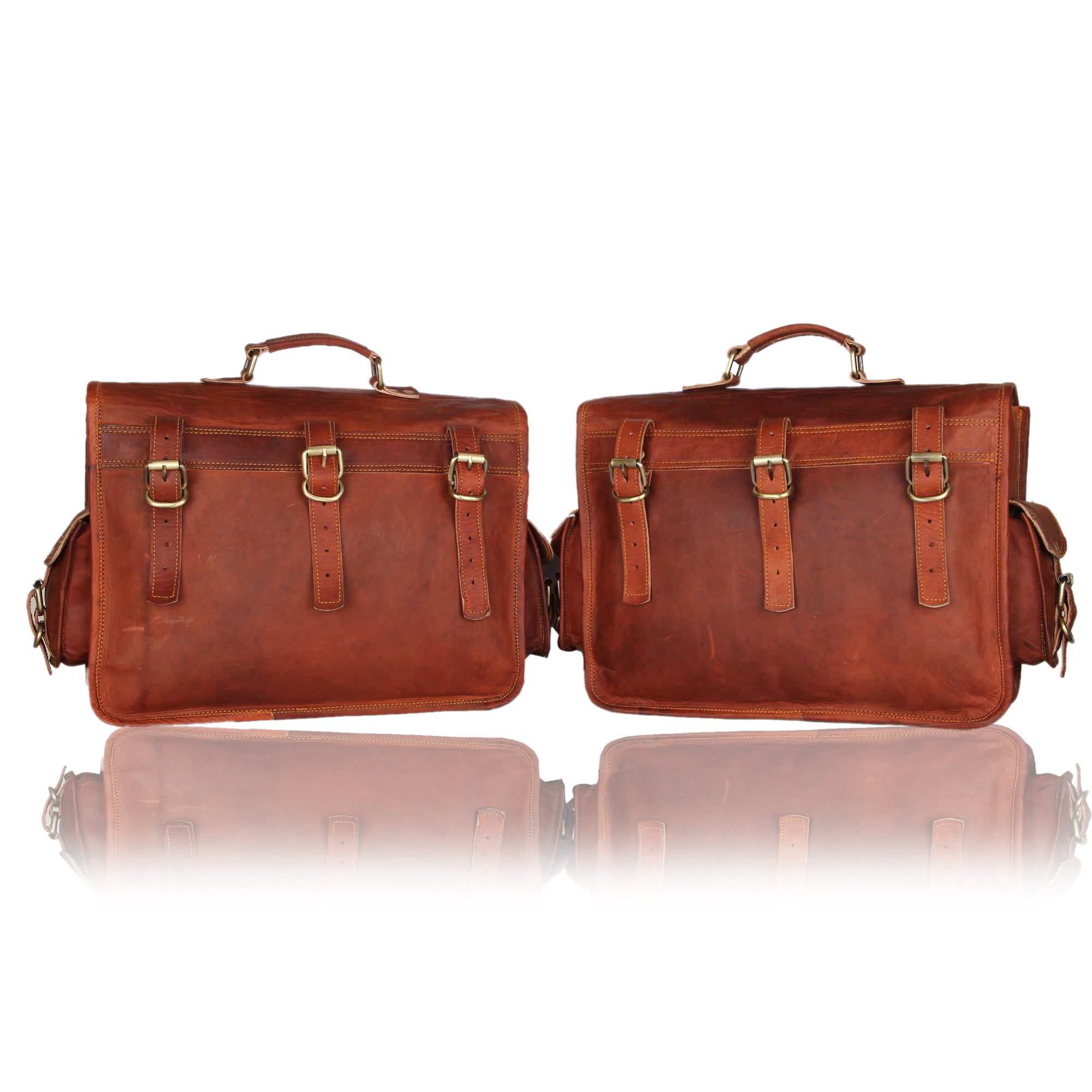 Leather Native 2 Side Pouch Brown Leather Bag